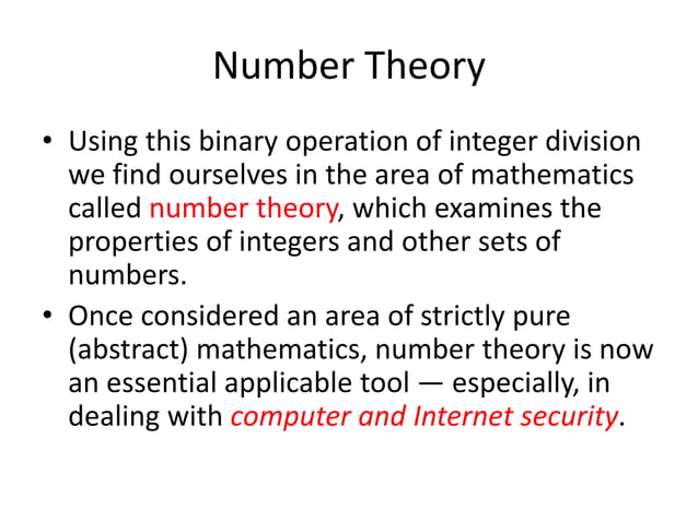 Presentation 2c number theory | PPT