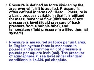 Basic Instrument Presentation ( pressure ) | PPT