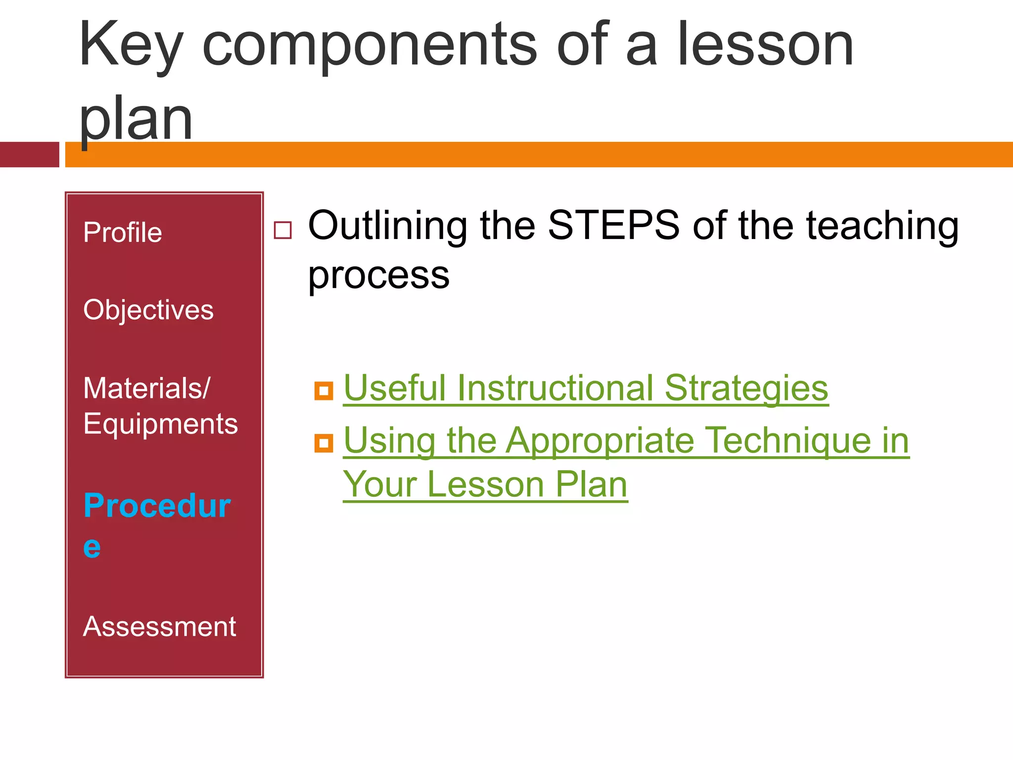 Lesson Plan PowerPoint Presentation | PPTX