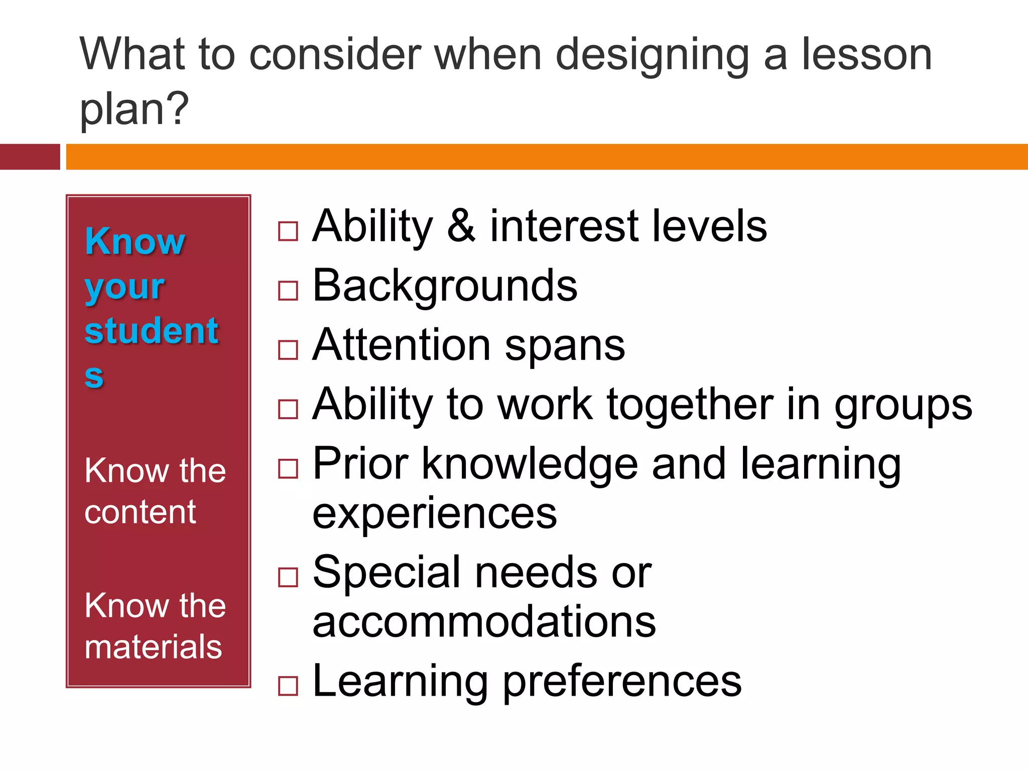 Lesson Plan PowerPoint Presentation | PPTX