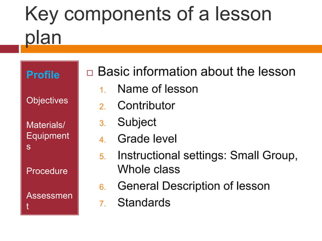 Lesson Plan PowerPoint Presentation | PPTX