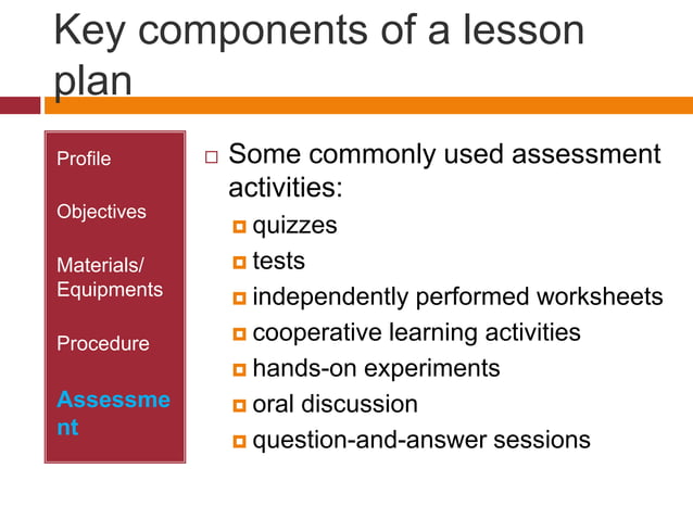 Lesson Plan PowerPoint Presentation | PPTX