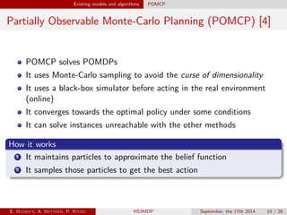 Solving Hidden-Semi-Markov-Mode Markov Decision problems | PPT