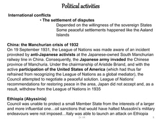 History of the League of Nations (1919-1946) | PPTX | War and Conflicts