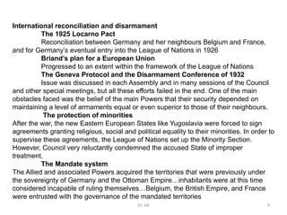 History of the League of Nations (1919-1946) | PPTX | War and Conflicts