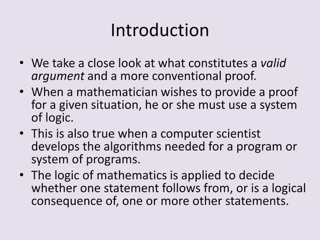 Presentation 3 fundamentals of logic | PPT