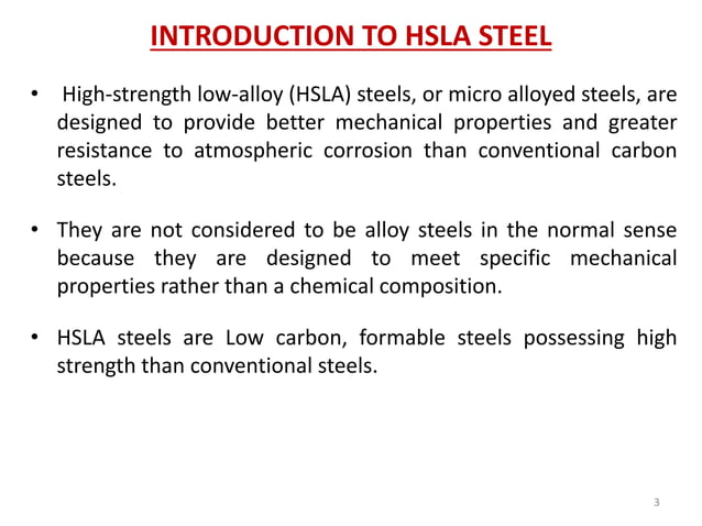 Welding of High Strength low Alloy (HSLA) Steels | PPTX | Chemistry | Science