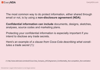 NDA agreement to protect information disclosed by email | PDF
