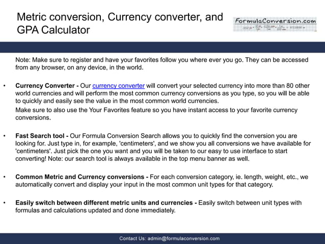 Metric conversion calculator | PPT