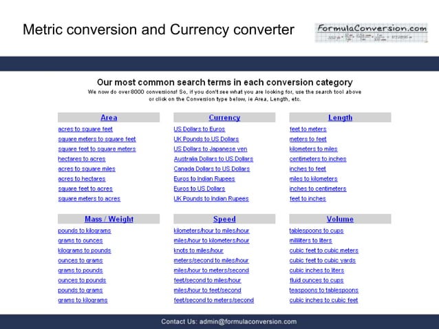 Metric conversion calculator | PPT