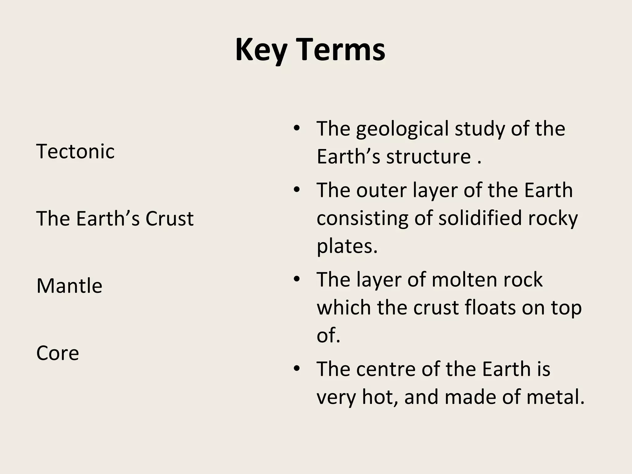Plate tectonics Basic (KS3) | PPT
