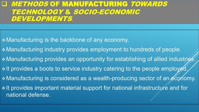 Presentation on Industrial Manufacturing Process | PPT