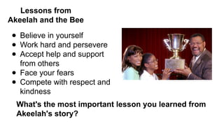 Akeelah and the Bee review for Movie Review.pptx
