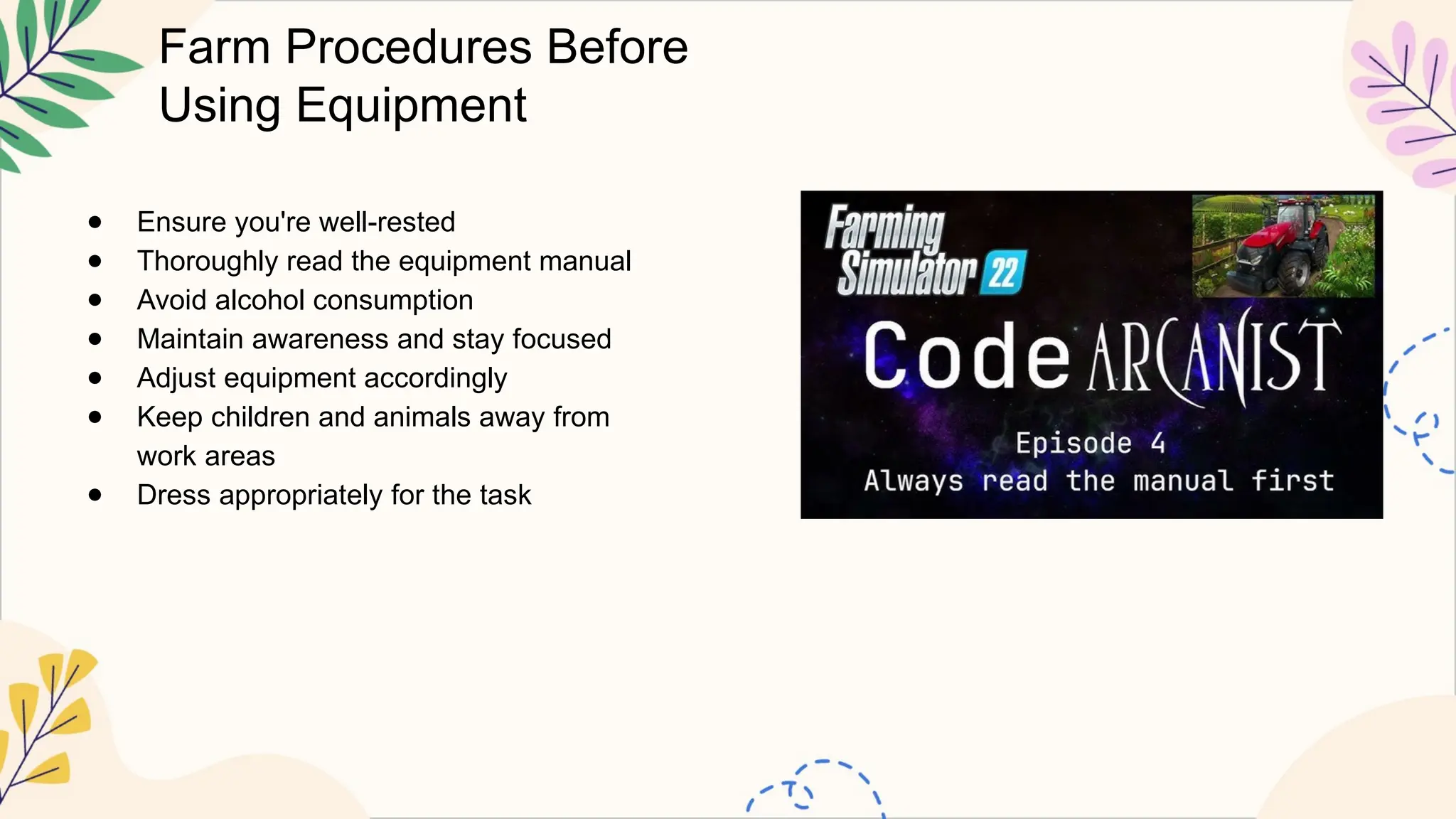 Farm Safety: Protecting yourself andpptx | PPTX | First Aid | Injuries