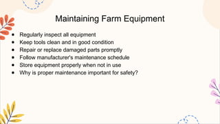 Farm Safety: Protecting yourself andpptx | PPTX | First Aid | Injuries