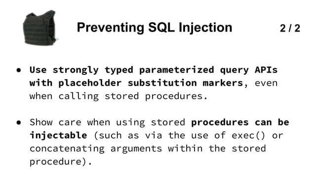 Web Security Owasp Sql Injection And Cross Site Scripting Xss Ppt 4895