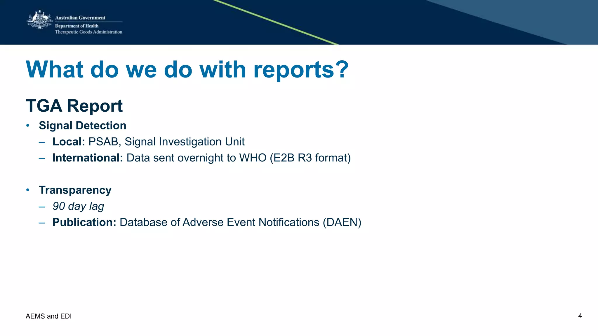Presentation: Adverse Event Management System and Electronic Data ...