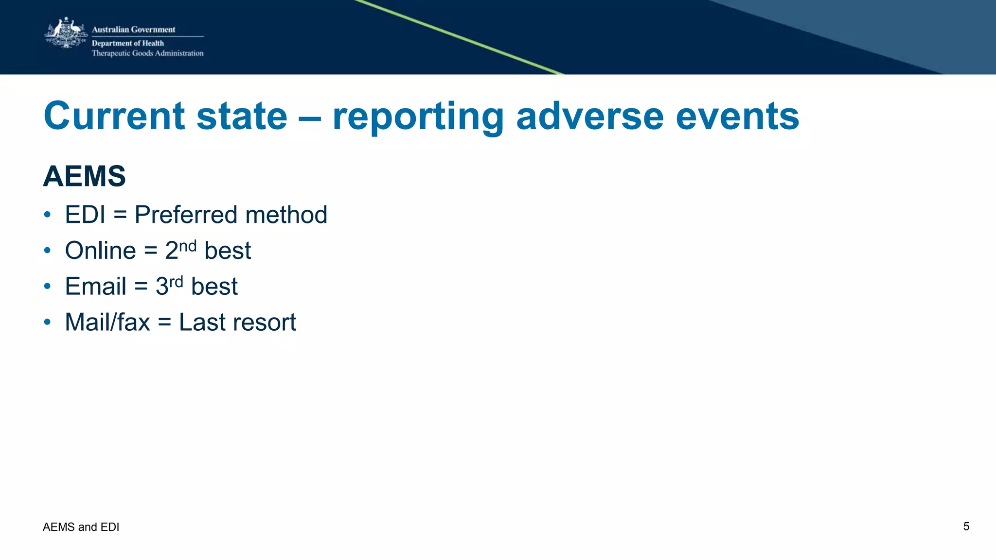 Presentation: Adverse Event Management System and Electronic Data ...