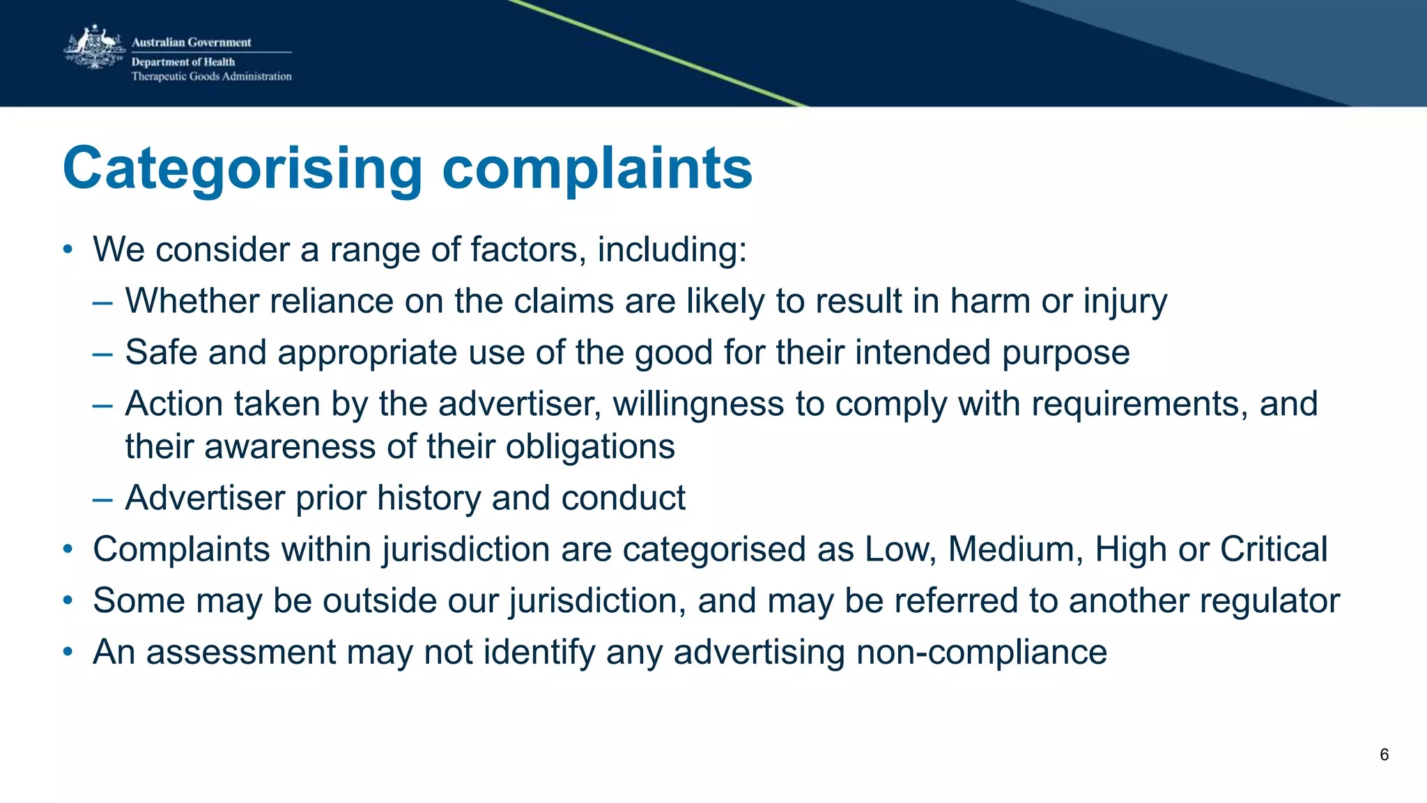 Presentation: Advertising Therapeutic Goods to Consumers | PPTX