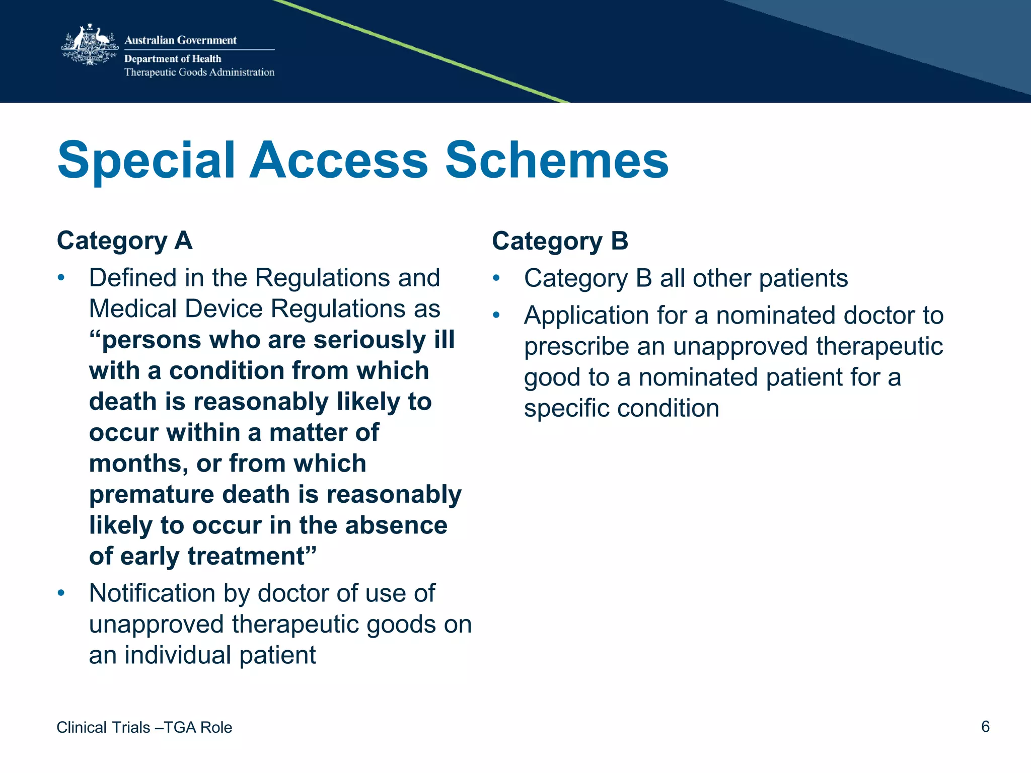 Clinical Trials - TGA Role | PPTX