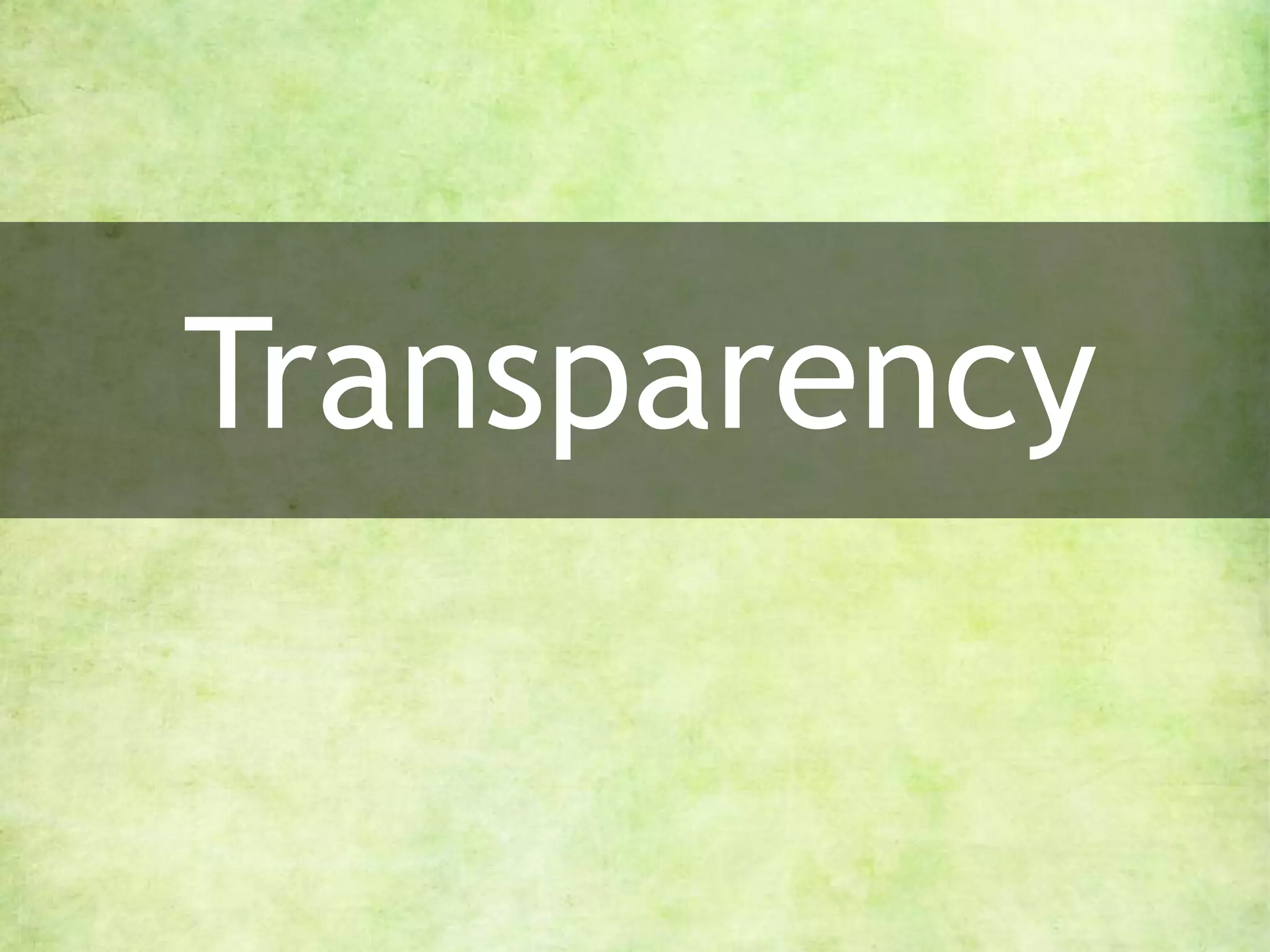 Transparency | PPTX