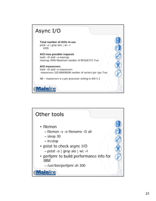 Presentation aix performance tuning | PDF | Operating Systems | Computer Software and Applications