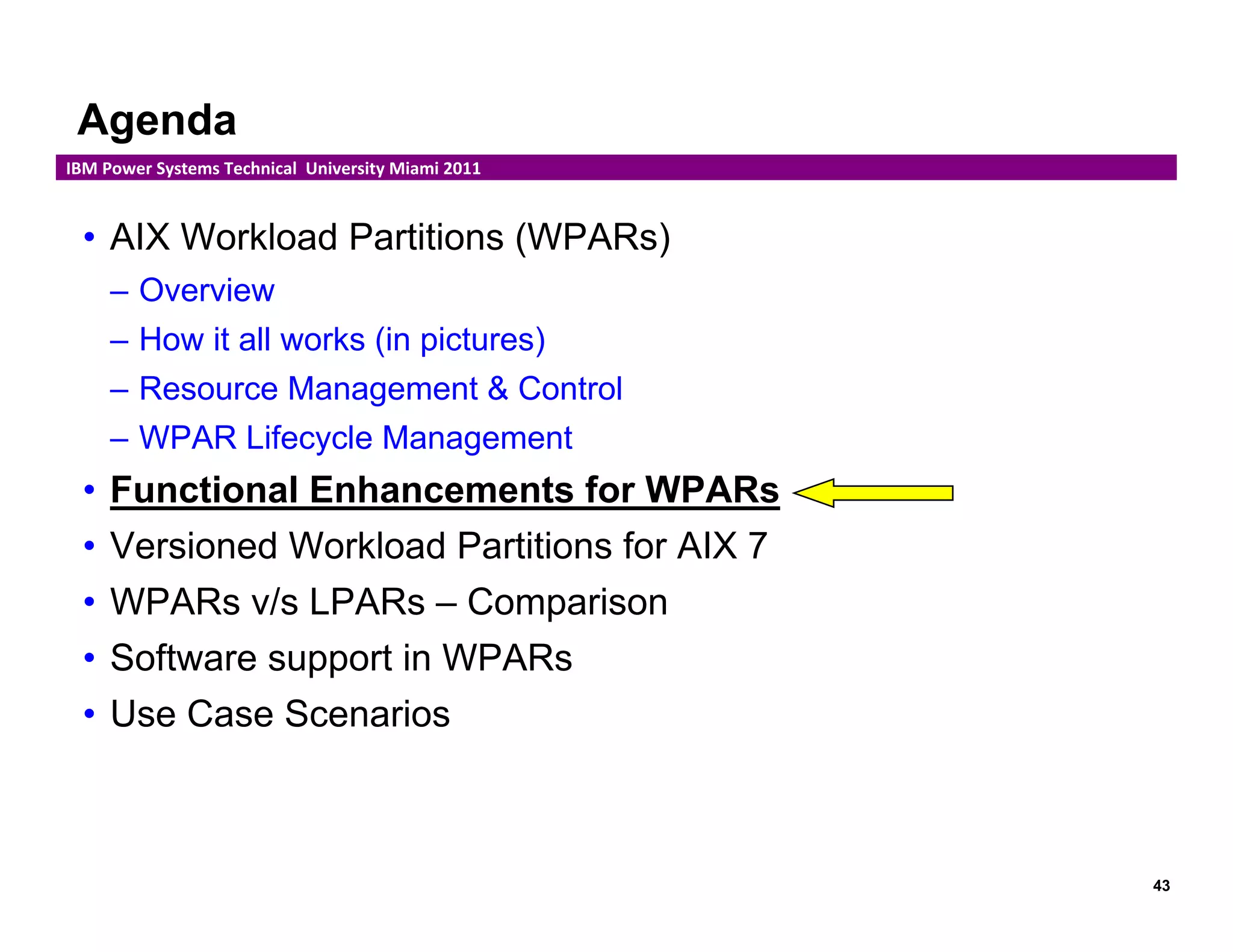 Presentation aix workload partitions (wpa rs) | PPT