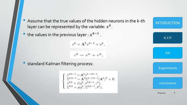Presentation Albawi 2018 Kalman Normalization Normalizing Internal