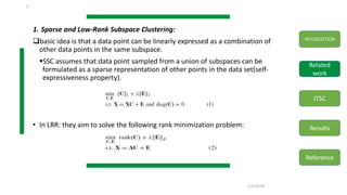 information theoretic subspace clustering | PPT