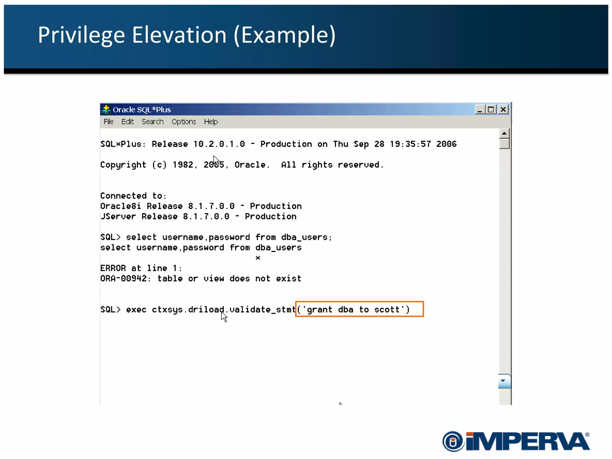 Presentation anatomy of a database attack | PPT