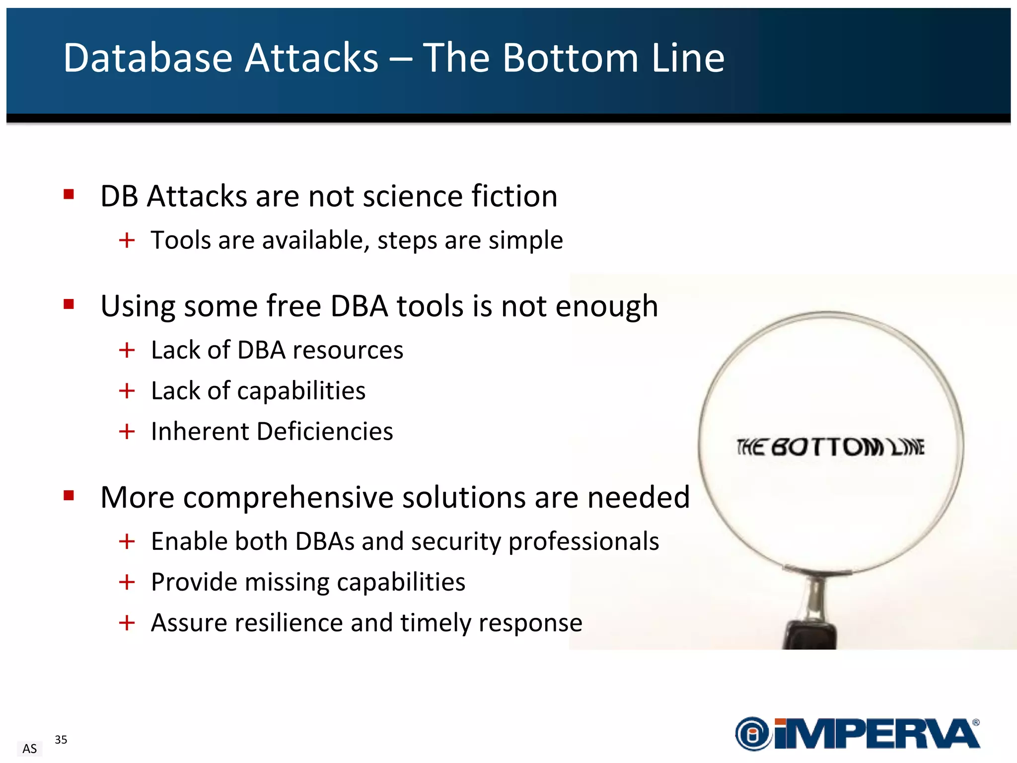 Presentation anatomy of a database attack | PPT