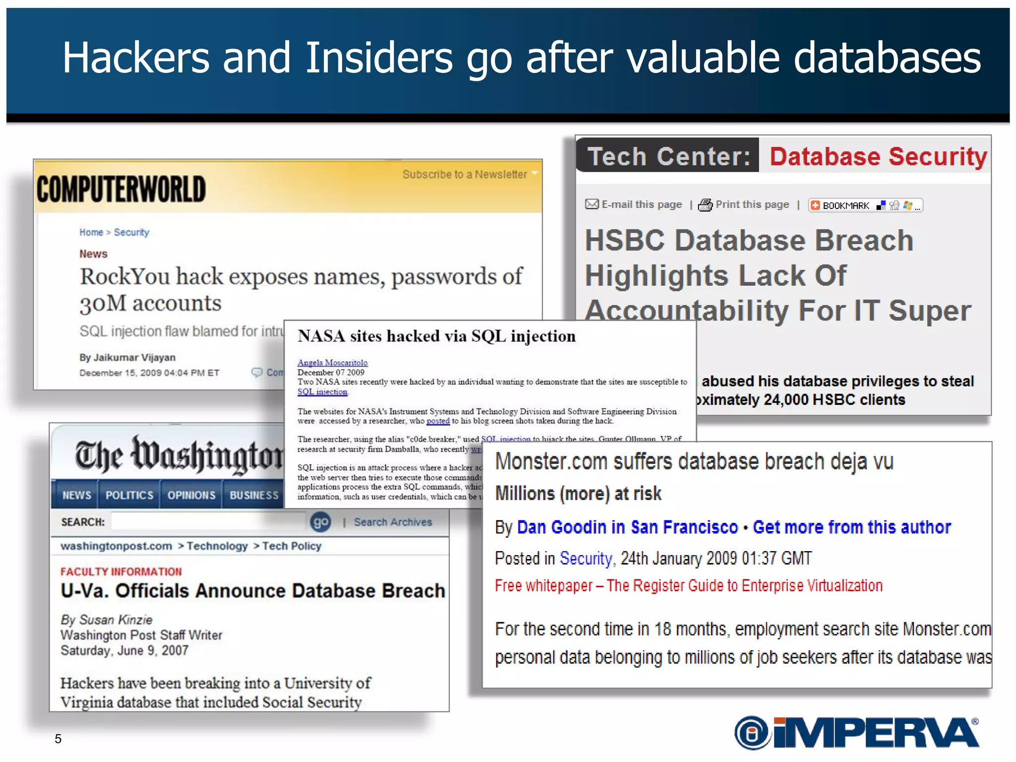 Presentation anatomy of a database attack | PPT