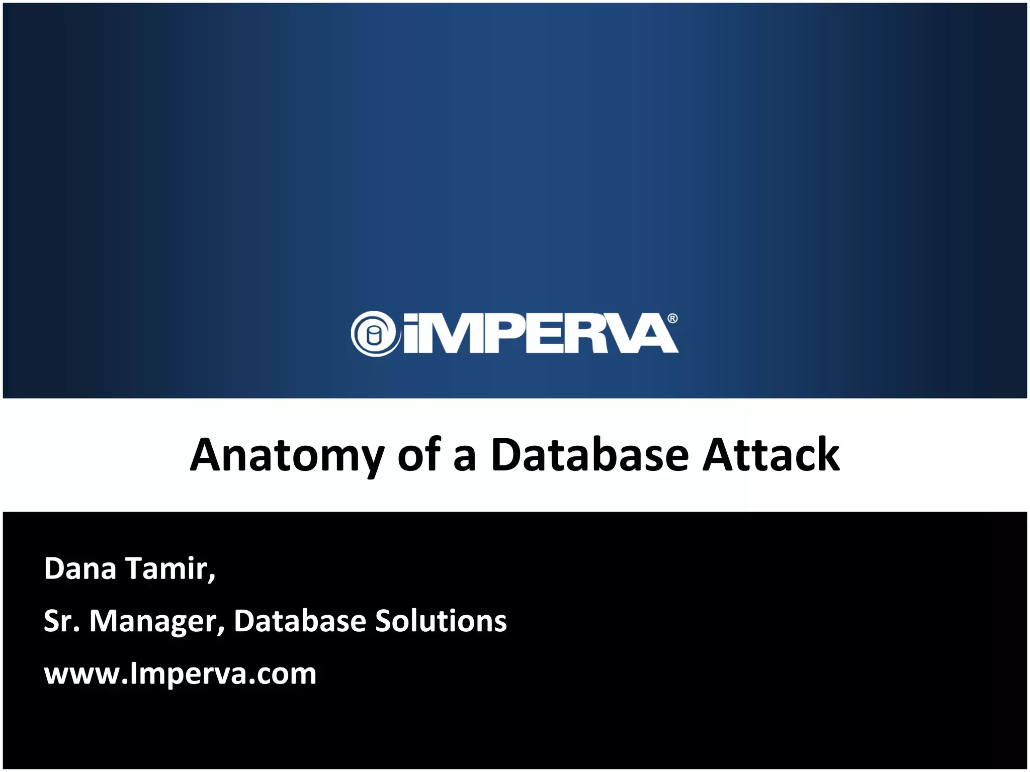Anatomy of a Database Attack: Understanding Drivers, Methods, and ...