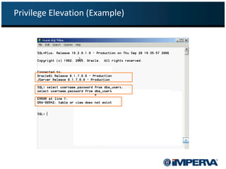 Presentation anatomy of a database attack | PPT