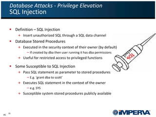 Presentation anatomy of a database attack | PPT