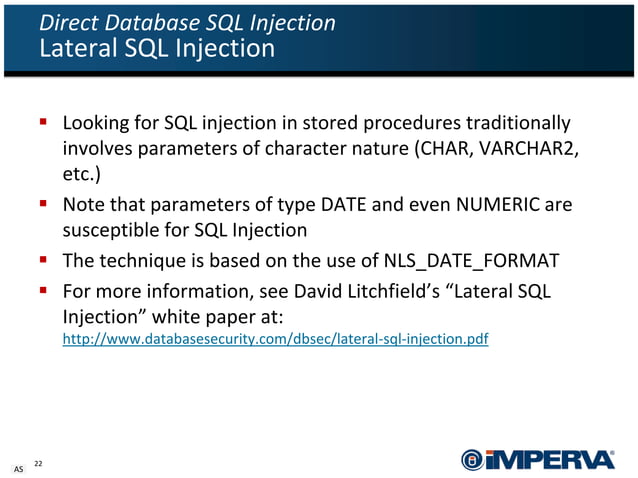 Presentation anatomy of a database attack | PPT