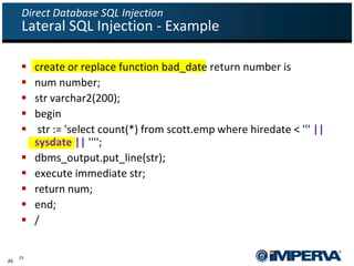 Presentation anatomy of a database attack | PPT