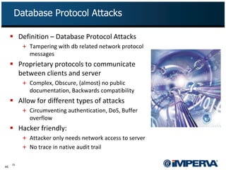 Presentation anatomy of a database attack | PPT