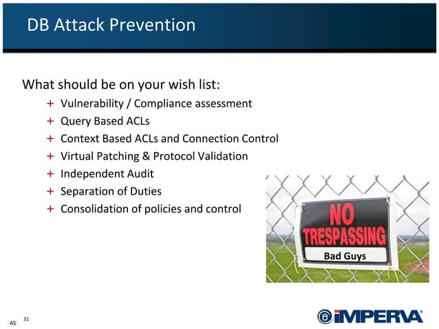 Presentation anatomy of a database attack | PPT