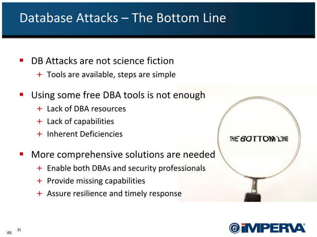 Presentation anatomy of a database attack | PPT