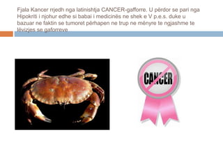 Bimet mjekesore ne kancer | PPTX