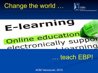 Teaching Evidence-Based Practice - Online Learning Modules | PPT