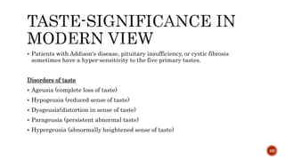 Applied aspect of Rasa (PERCEPTION OF TASTE) | PPTX