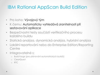 Presentation IBM Rational AppScan | PPT
