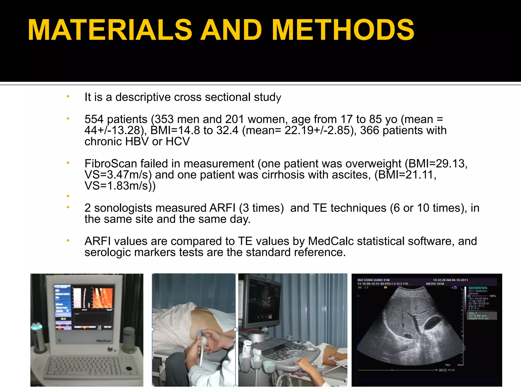 ARFI and FibroScan in Fibrosis Liver Evaluation on 554 cases | ODP