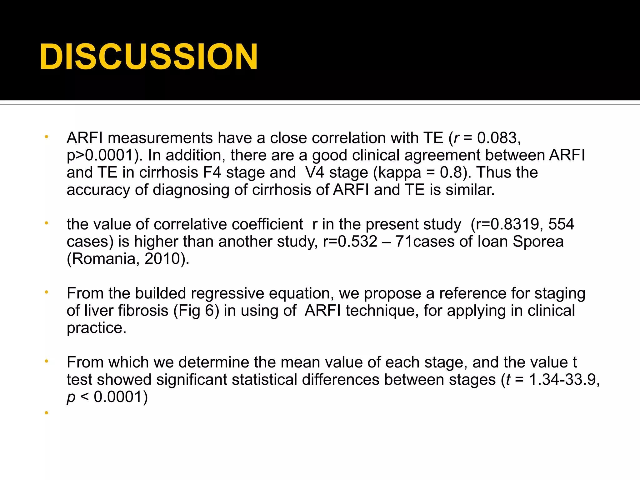 ARFI and FibroScan in Fibrosis Liver Evaluation on 554 cases | ODP
