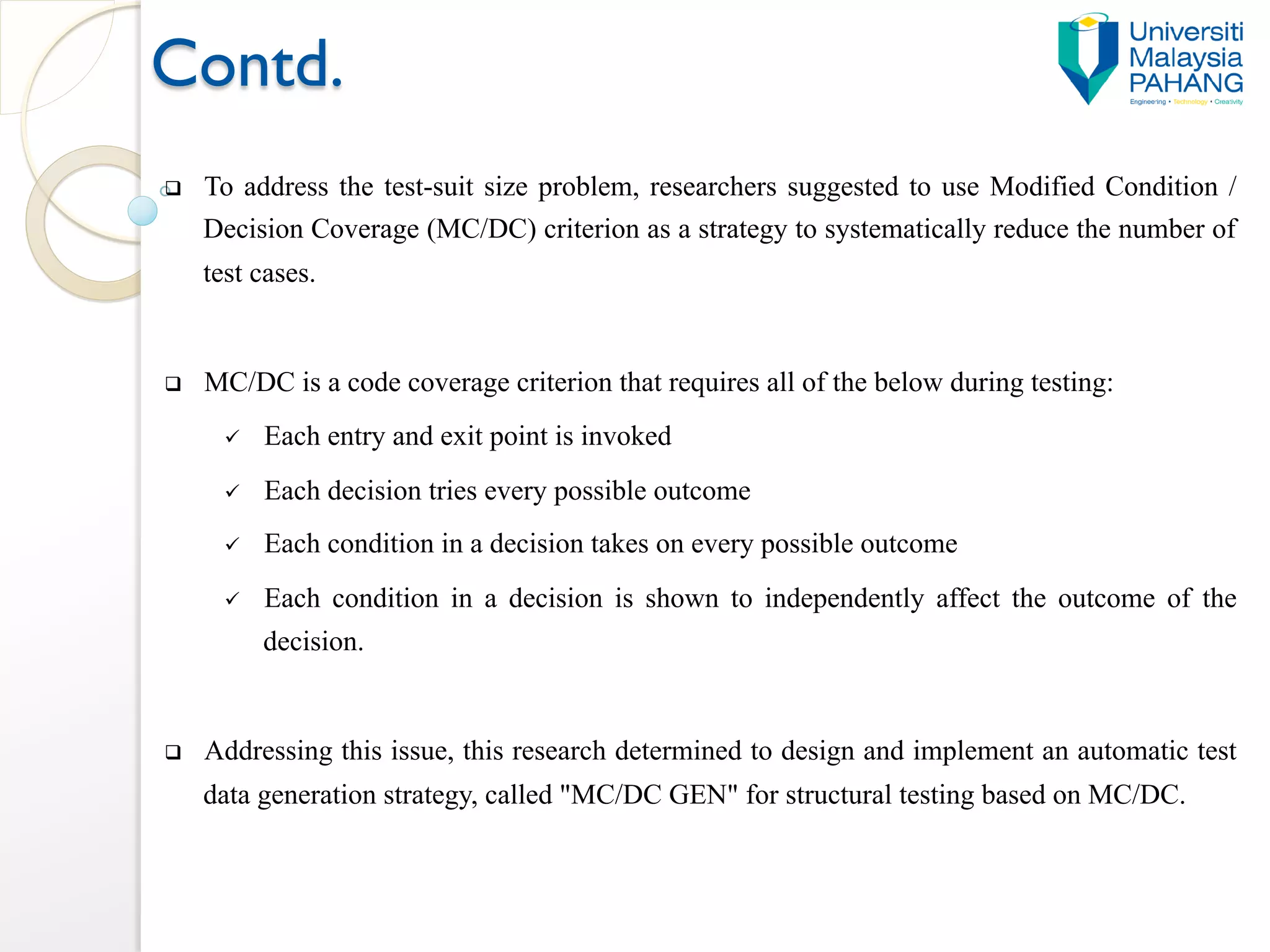 An Automated Tool for MC/DC Test Data Generation | PDF