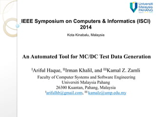 An Automated Tool for MC/DC Test Data Generation | PDF