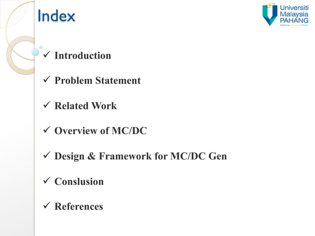 An Automated Tool for MC/DC Test Data Generation | PPT