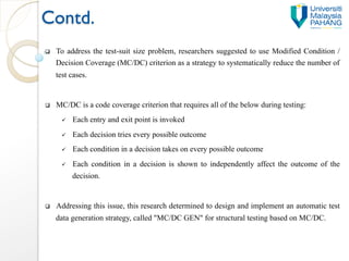 An Automated Tool for MC/DC Test Data Generation | PDF
